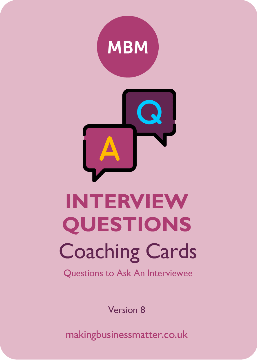 Interview Questions Coaching Cards Free Online Tool