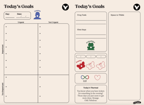 Be Your Eagle Planner: Improve +1% Productivity Each Week